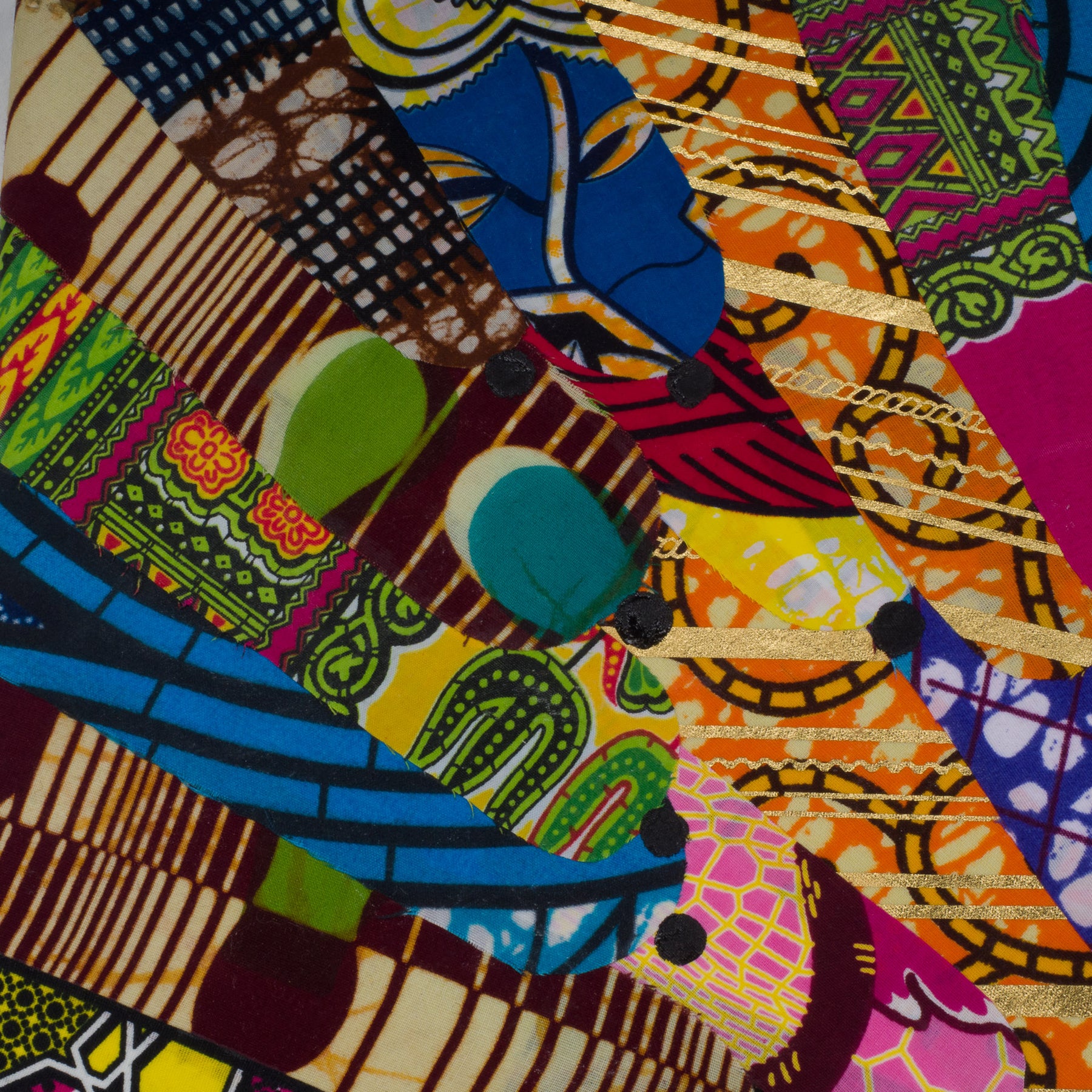 Collage kunstwerk voor aan de muur in stof 'New York' door Dupré – De ...